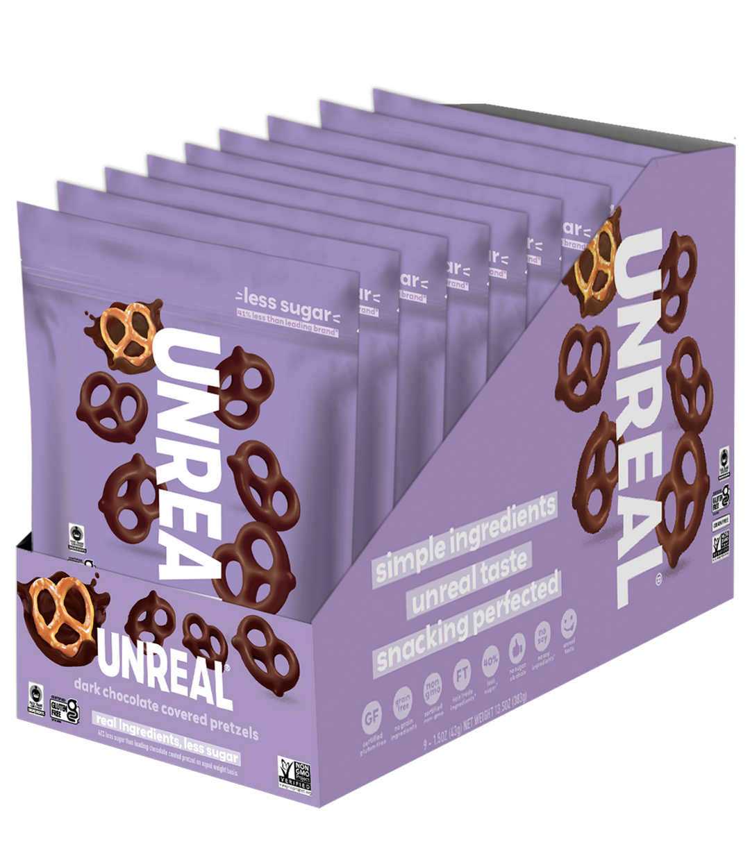 Dark chocolate covered pretzels - everyday 3.5 oz – UNREAL