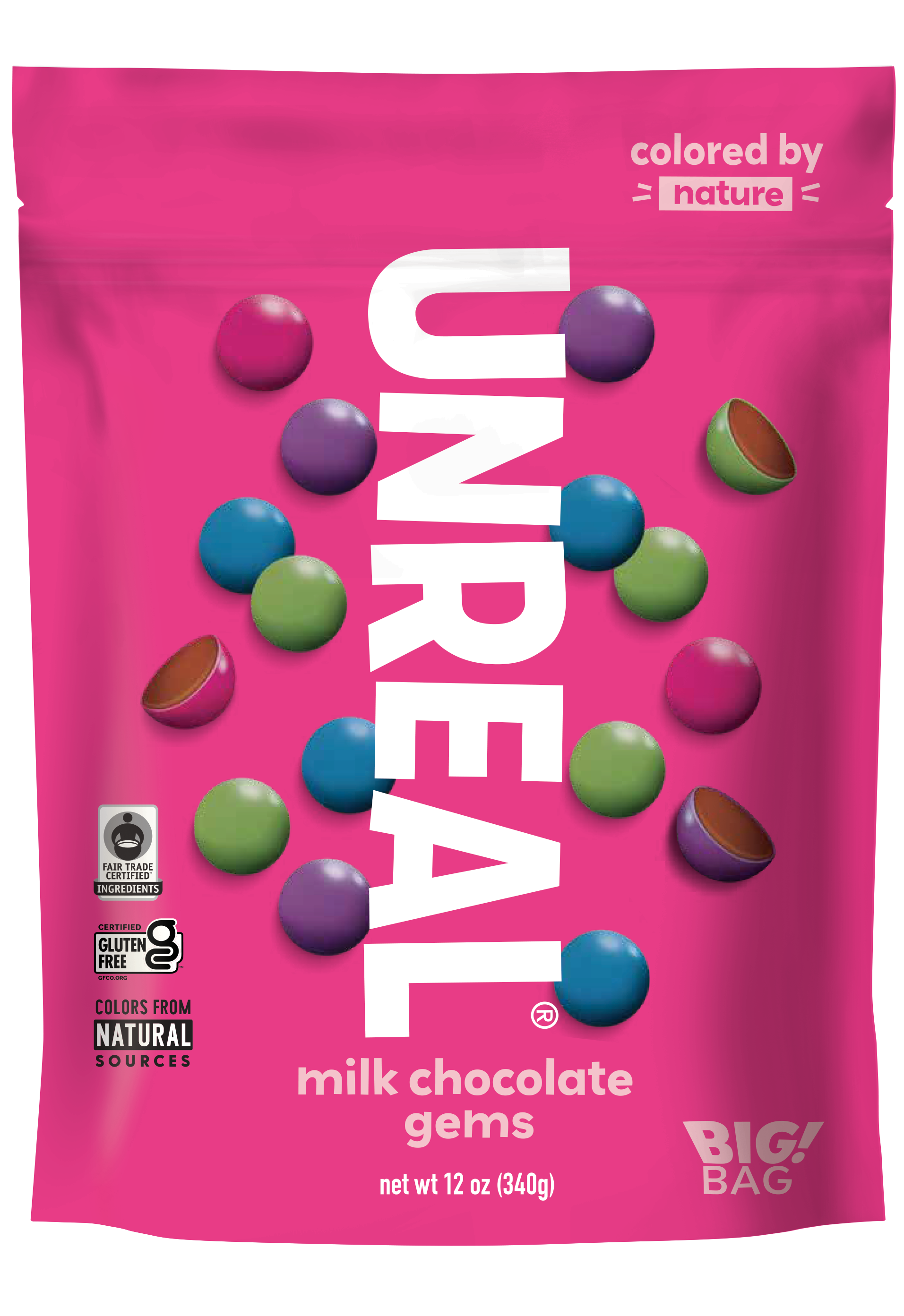 Milk chocolate gems - family size bags – UNREAL